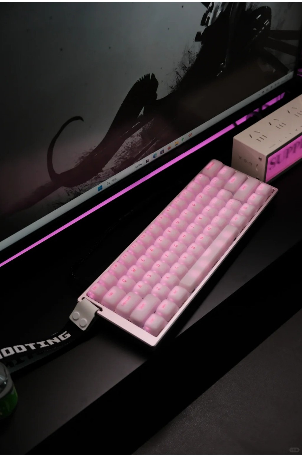 Nogi Silicone Pink Keycaps Cherry Profile 113 Keys PC Keycap Set MX ...