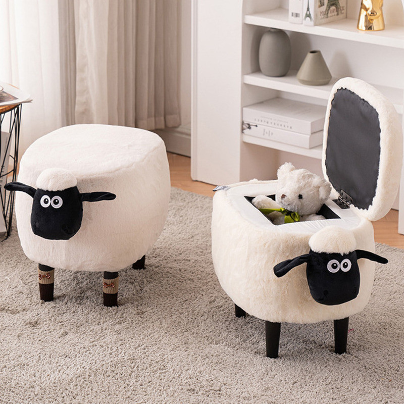 Shoe Changing Stool Lamb Sean Cute Cartoon Small Stool Household ...