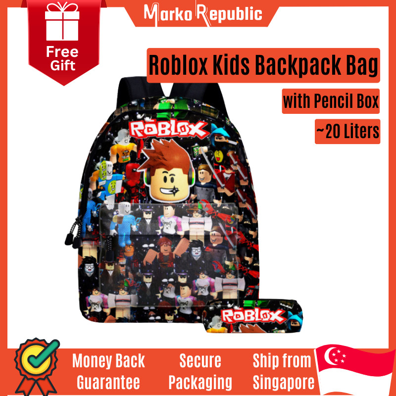 SG Stock Roblox Kids Children Boys Cartoon Gaming Waterproof Tuition Primary School Kid Student ...