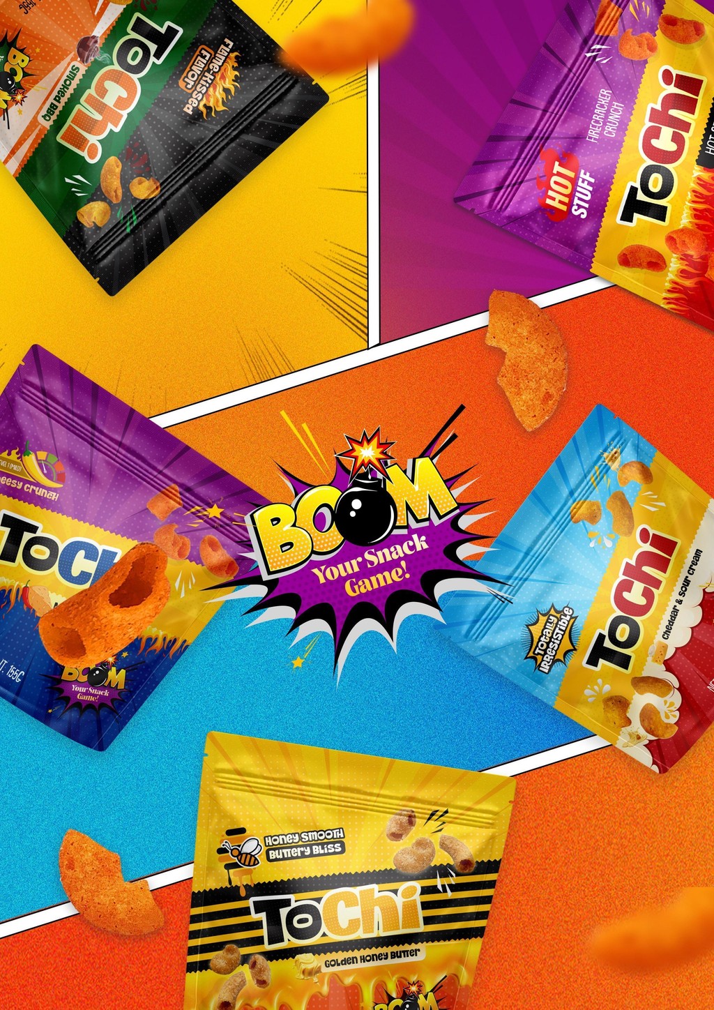 Tochi Mild Chili Cheese Snack - Mild Chili Cheese Crunch 155g Crunchy ...