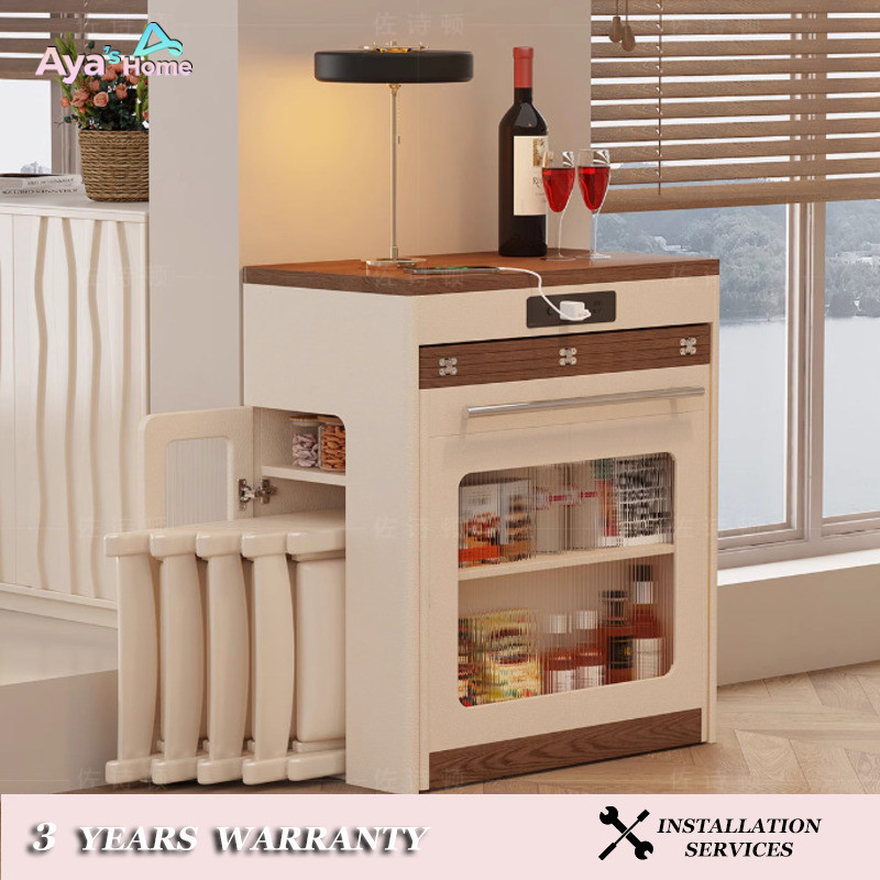 AYA Bar Dining Table Kitchen Island Bar Table Dining Integrated ...