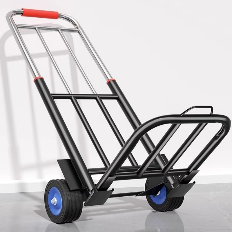 Hand Pulled Cart Transporting Trailer Portable Luggage Small Trolley ...