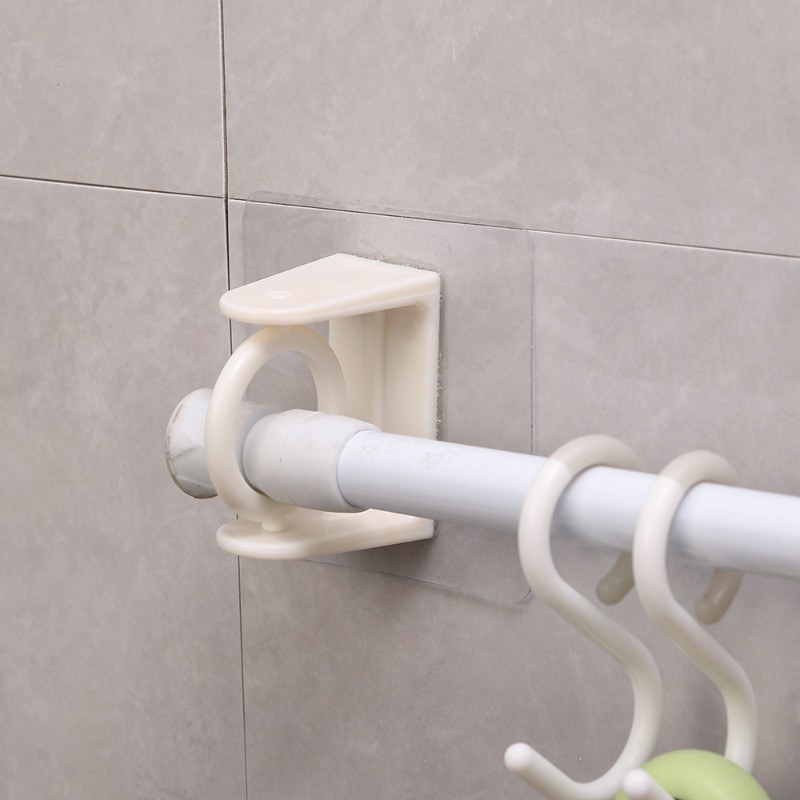 6Pcs Transparent Telescopic Rods Holder - Clothes Drying Rod Support ...