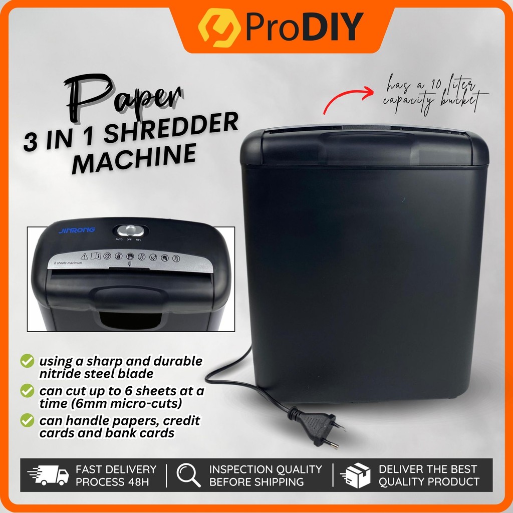 10L Paper Shredder Machine Shredded Paper Mesin Penghancur Kertas ...