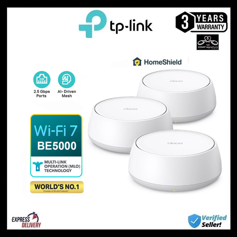 TP-LINK DECO BE25 BE5000 WHOLE HOME MESH WIFI 7 SYSTEM | Shopee Singapore