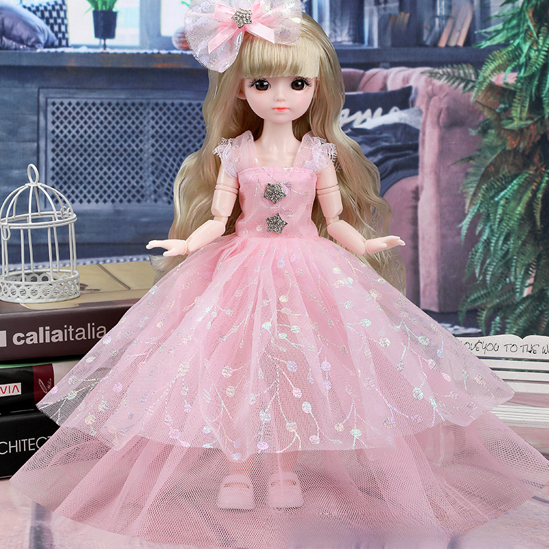 30cm Chubby Doll Cartoon Eyes 23 Joint BJD Girl Birthday Gift Toy Doll ...