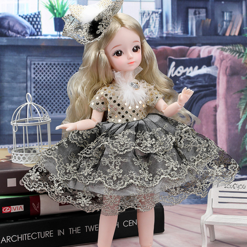 30cm Chubby Doll Cartoon Eyes 23 Joint BJD Girl Birthday Gift Toy Doll ...