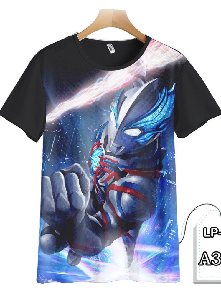 Ultraman Pattern 3D printing Blazar T-Shirt Tokusatsu Children's Anime ...