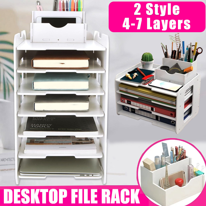 🔥Free shipping🔥Multi Layer Desktop Storage Rack File Rack Desktop Rack ...