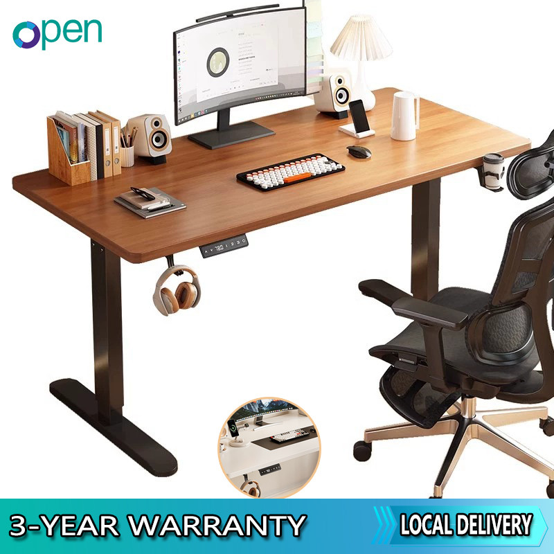 OP Electric Desk Adjustable Ergonomic Standing PC Computer Gaming Desk Office Table | Shopee ...