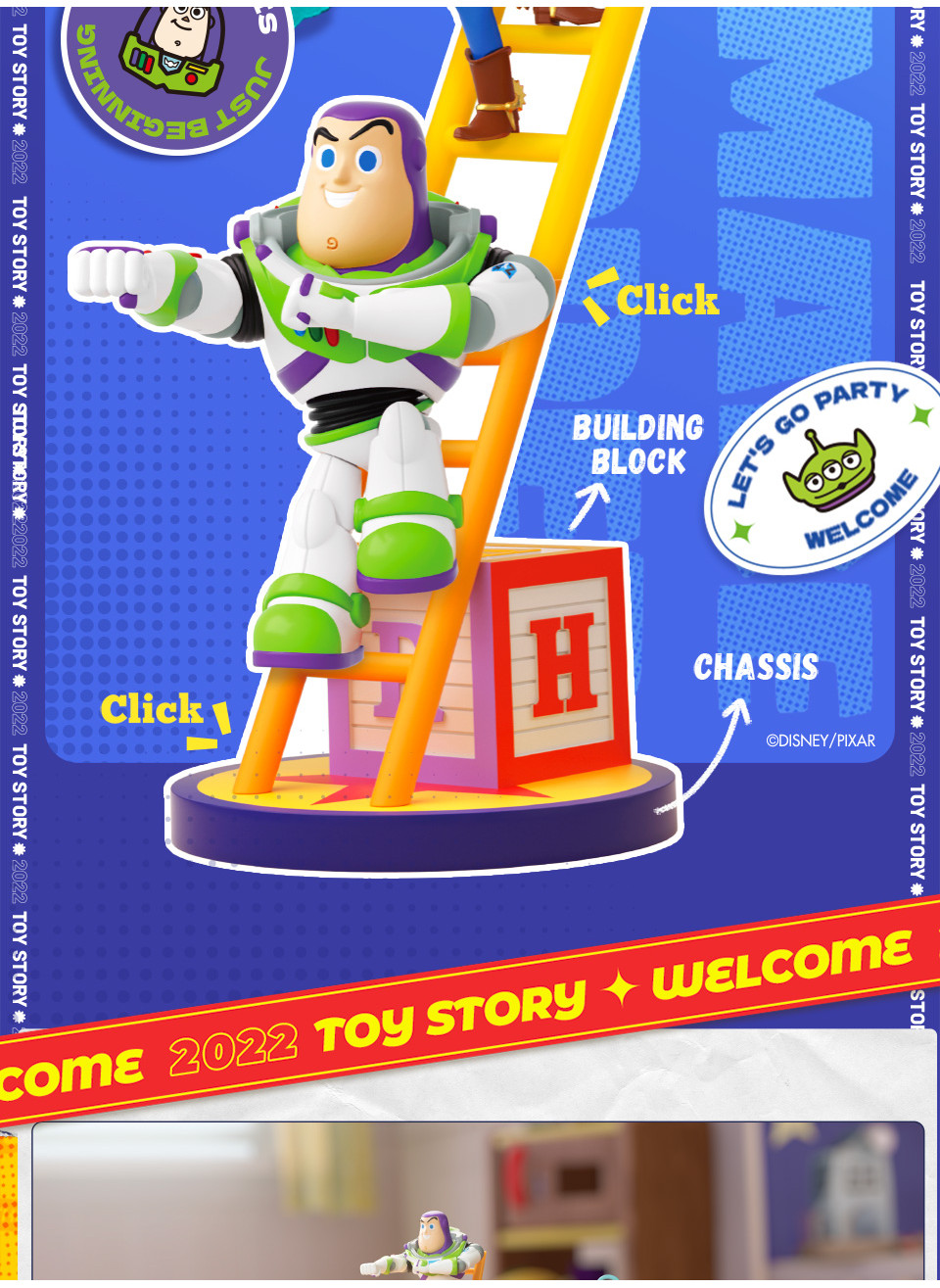 52TOYS Disney Toy Story Super Party Series Blind Box Figure Toy ...