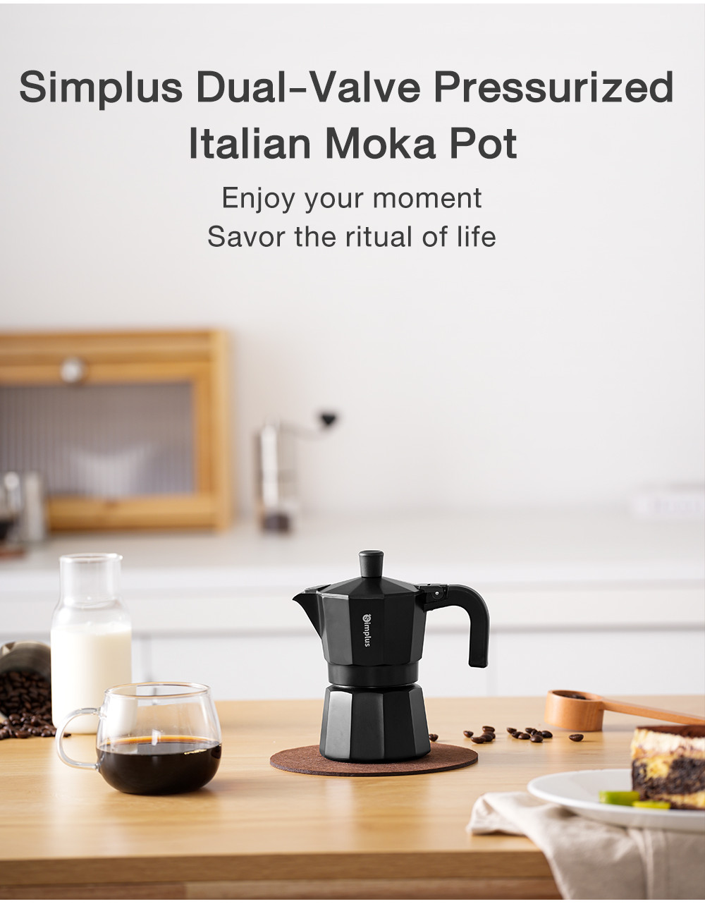 Simplus Moka Pot | 150ML Tank | Aluminum Material | Italian Espresso Coffee | Brewing-TasteBrew ...