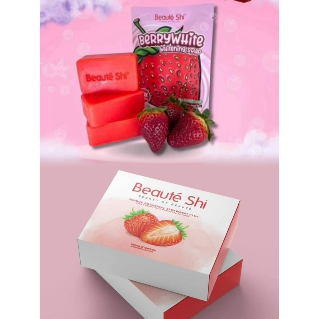 BEAUTE SHI BOTANICAL MIX POWER STRAWBERRY / BERRYWHITE WHITENING SOAP ...