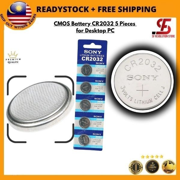 CMOS Battery CR2032 5 Pieces for Desktop PC | Shopee Singapore
