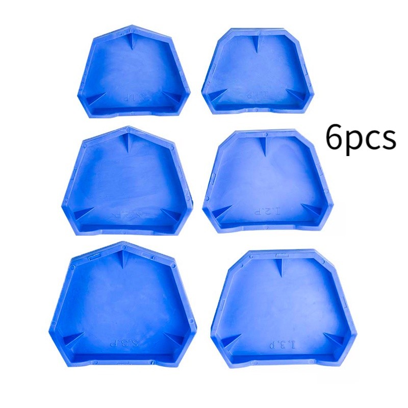6Pcs/set Dental Mold Plaster Base Tray Dental Model Base Set Dental Lab ...