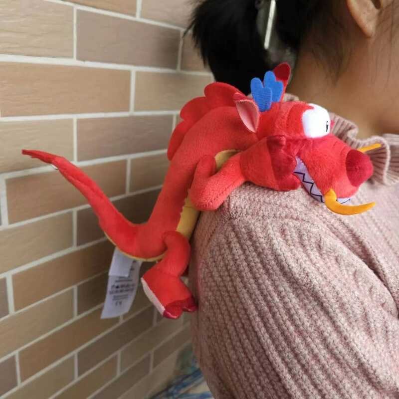 Par Mulan Mushu Loong Dragon Shoulder Pal Magnet Plush Toy | Shopee ...