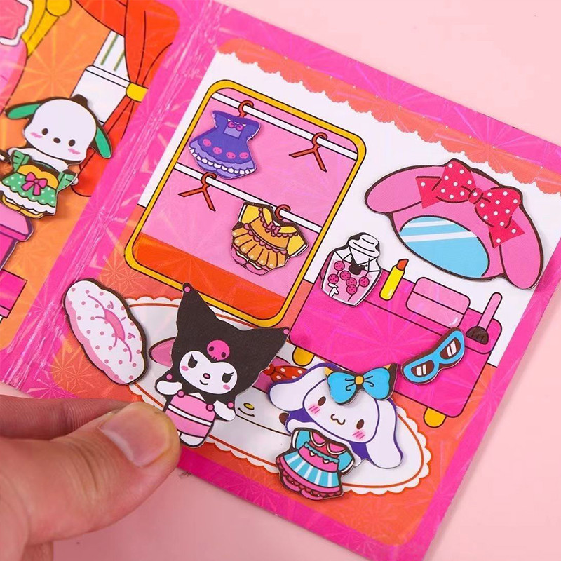 Capybara Sanrio Kuromi Magnetic Quiet Book Handmade DIY Repeatable Toy ...