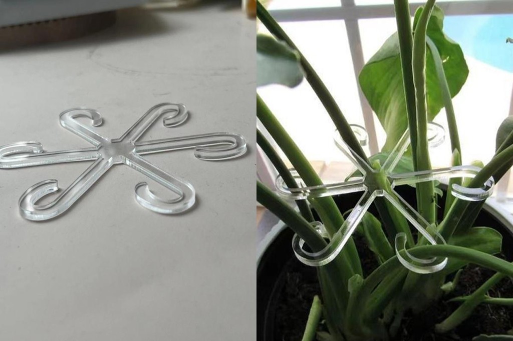 SLS_ Plant Stem Support Optimal Growth Support Acrylic Plant Vine ...