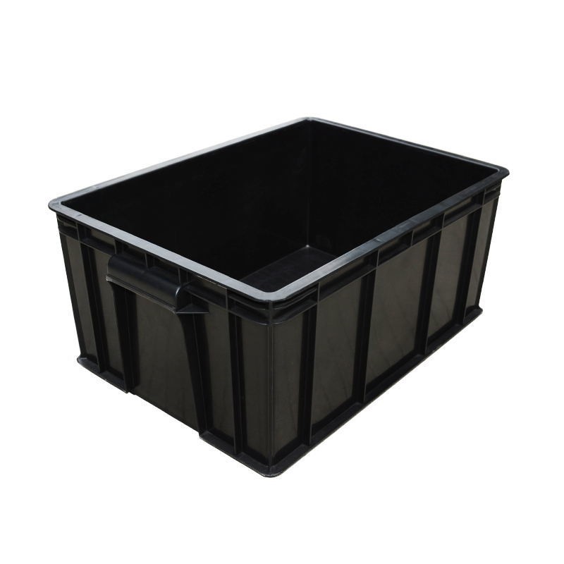 Black Industrial Turnover Box Thickened Plastic Box Large Covered ...