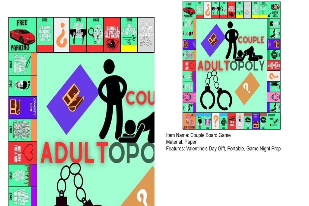 [VNMX] Couples Board Game Couple Activity Game Date Night Monopoly Game ...