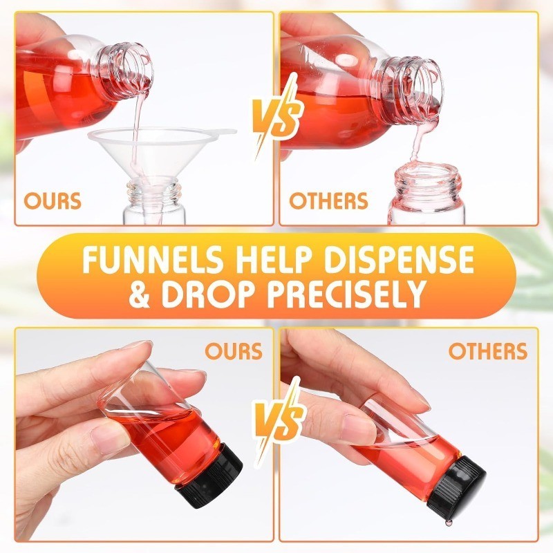 100 Pack 20 ml Glass Vials Clear Small Empty Glass Sample Bottles with ...