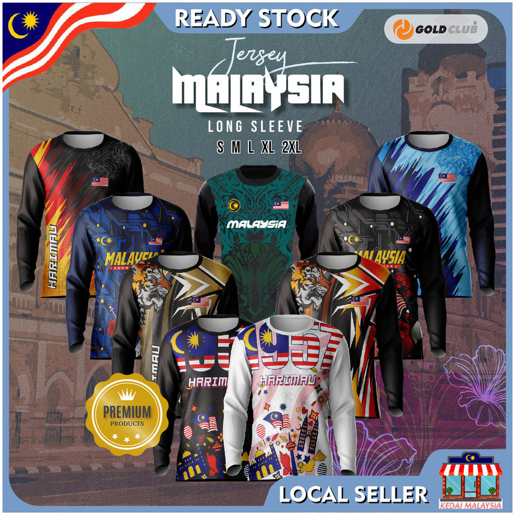 GOLD CLUB Jersi Merdeka Lengan Panjang/Jersey Long Sleeve Sublimation ...