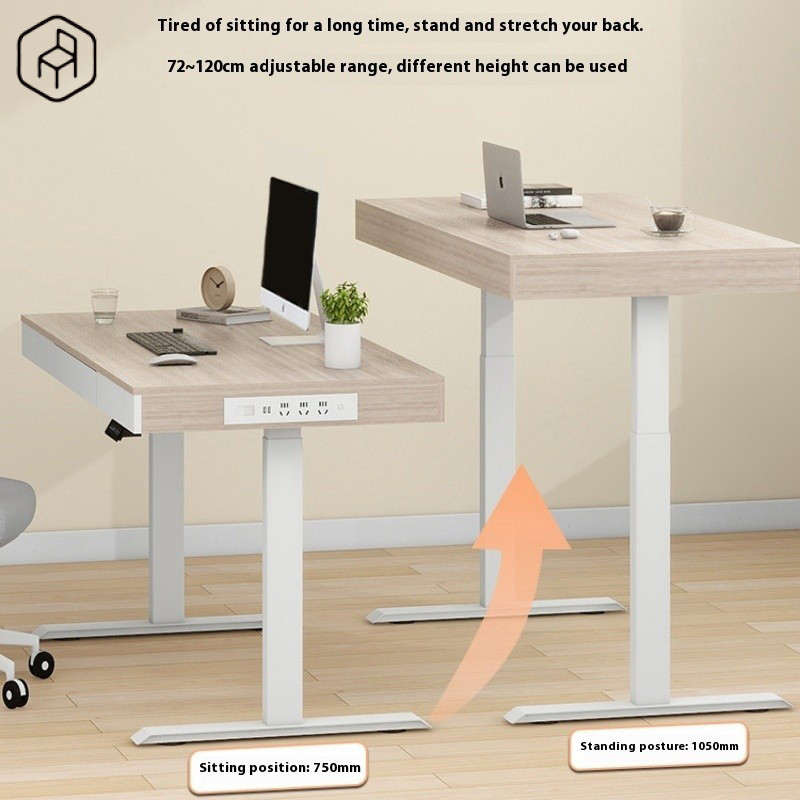 HWFX Study Table Standing Lifting Computer Home Office Esports Desk ...