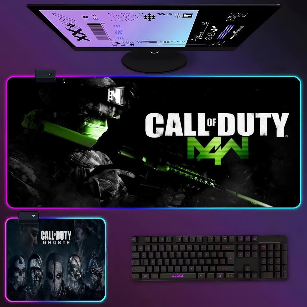 Call Of Duty Warzone Gamer Mouse Pad RGB Luminous 900X400mm Large Table ...