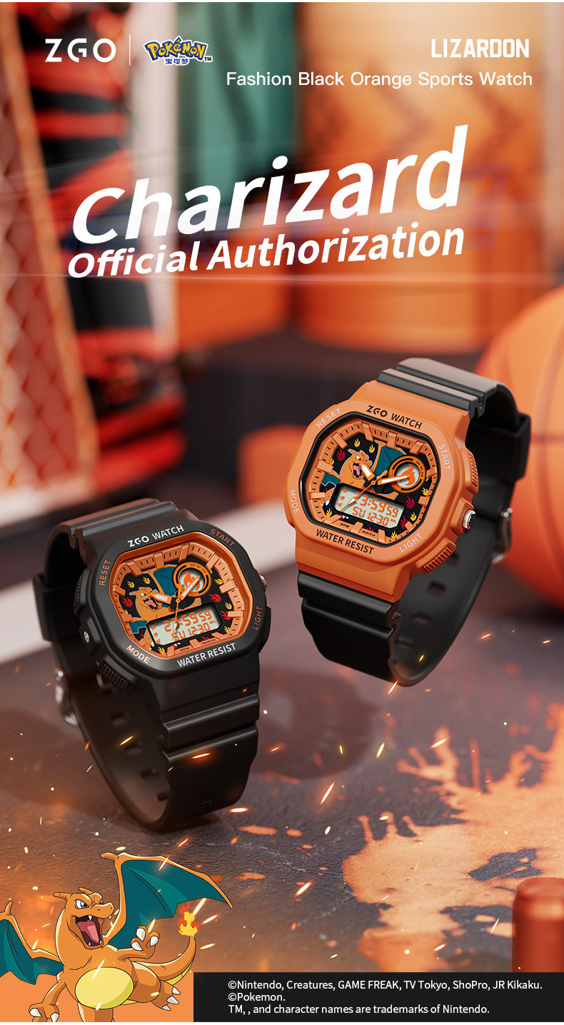 ZGO Pokémon watch Charizard Kids Watch For Boys, Sports Luminous ...