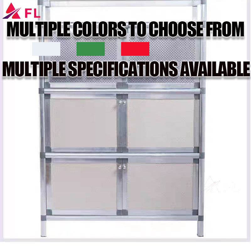 FL Kitchen Cabinet with Shelf Multi-layer Storage Rack Floor Stainless ...