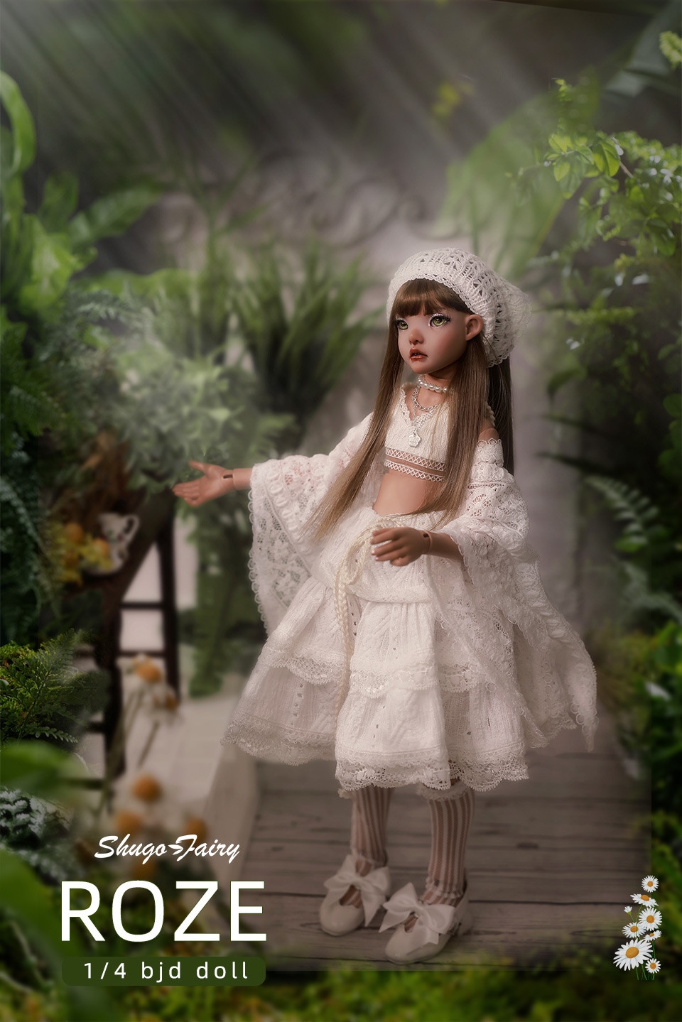 Roze B Bjd Doll 1/4 Fullset Forest Girl Tanning Skin Color Creative ...