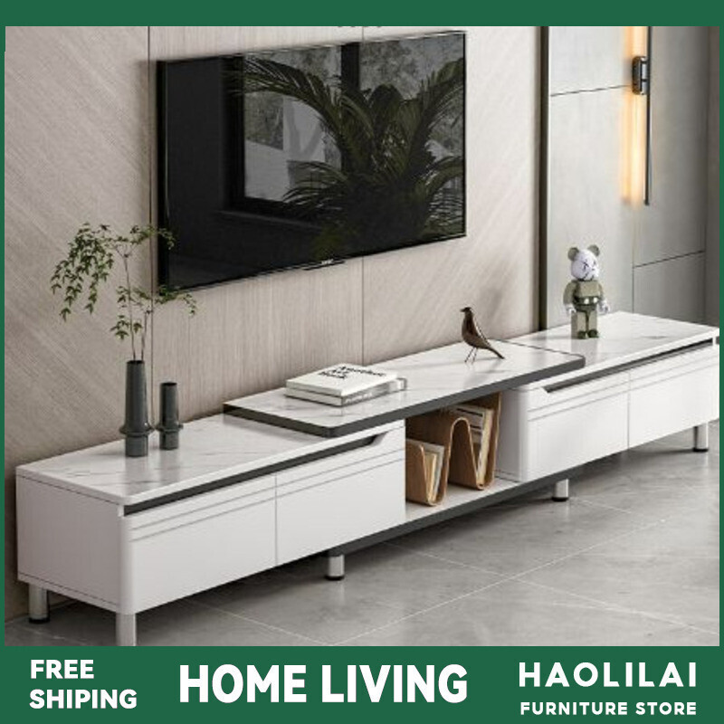Console TV Cabinet Storage Retractable Floor Stand Waterproof Simple ...