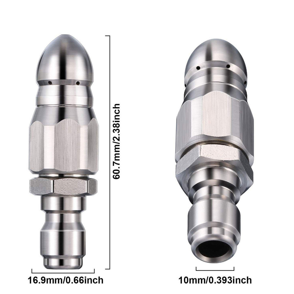 Water Jet High Pressure Sprayer Nozzle Clean Sewer 1/4" Pressure Washer ...