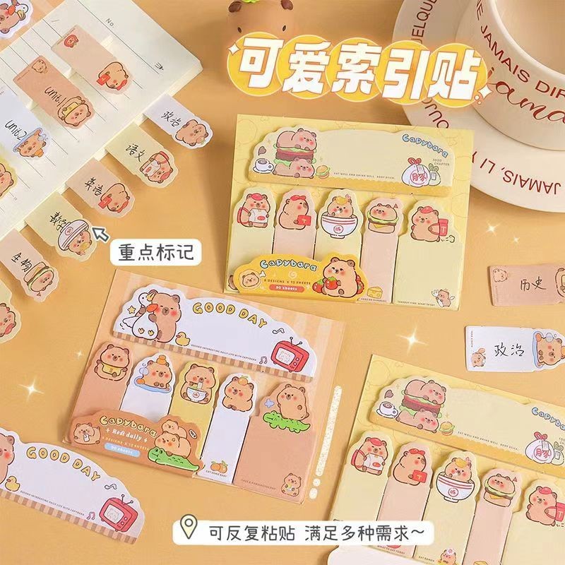 Kapibara Index Tabs Sticky Notes Capybara Sticky Notes Sticker Label ...