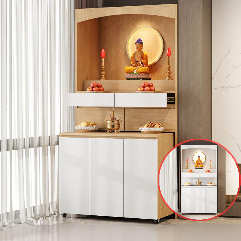 Buddha Altar Cabinet Modern Living Room God of Wealth Offering Table ...
