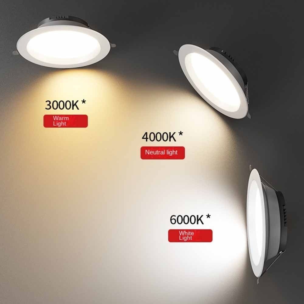 20PCS LED Downlight 3 Colors Dimming Downlight Warm White/Cold White ...