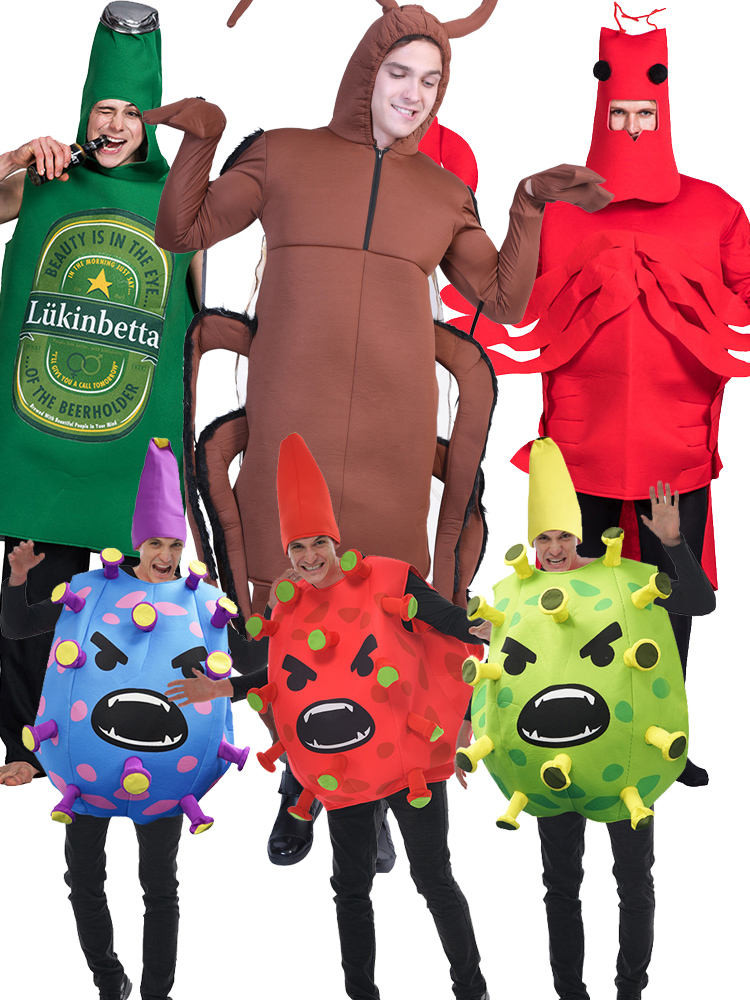 Halloween Adult Funny Cockroach Poop Virus Insect Beer Lobster ...