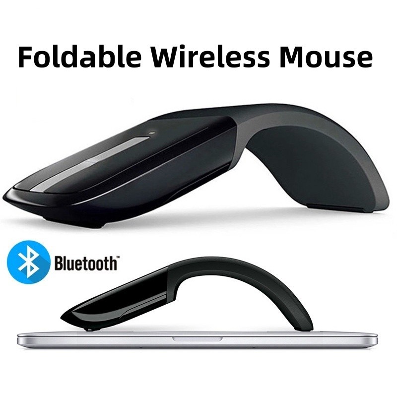 Foldable Wireless Mouse Bluetooth Mouse Arc Battery Touch UltraThin ...
