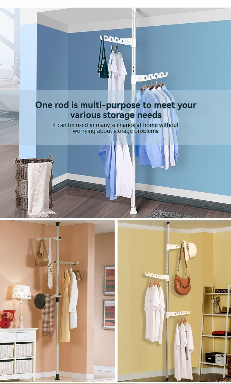 Sturdy Metal Clothes Stand Multifunctional Hanging Rack for Home Office ...