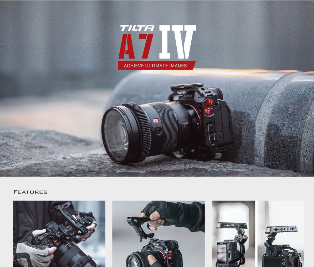 Tilta Full Camera Cage Kit for SONY A7 IV、A1、A7S3、A7R4A、A73、R3、A9 ...