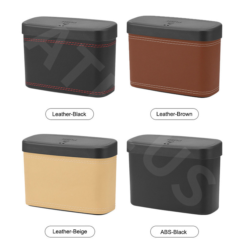 BMW M Multifunction Car Trash Can Garbage Dustbin Organizer Leather ...