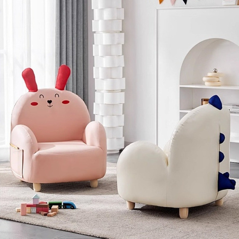 Baby Sofa Cartoon Kids Sofa Solid Wood Baby Seat Skin Friendly Small ...