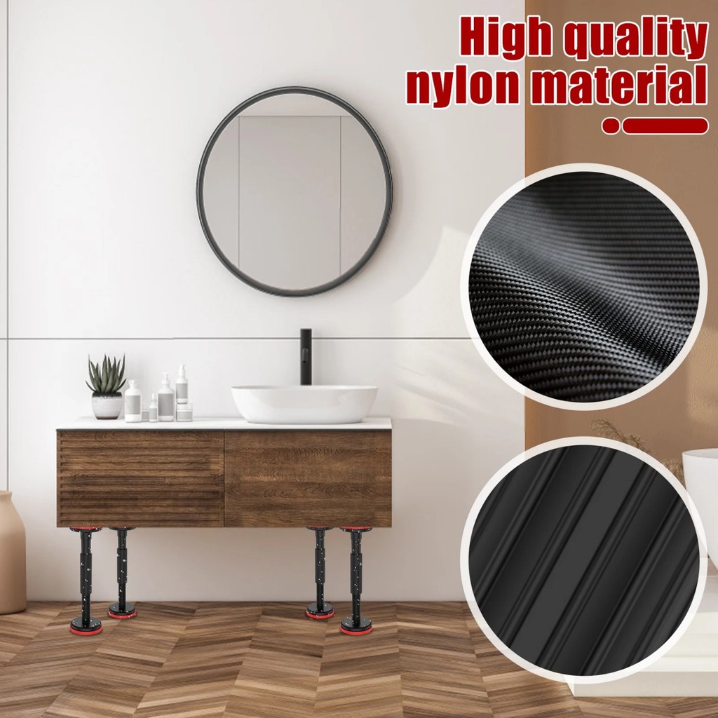 2Pcs Telescopic Support Rod Nylon Cabinet Adjustable Support Pole 200kg Weight Capacity Cabinet ...