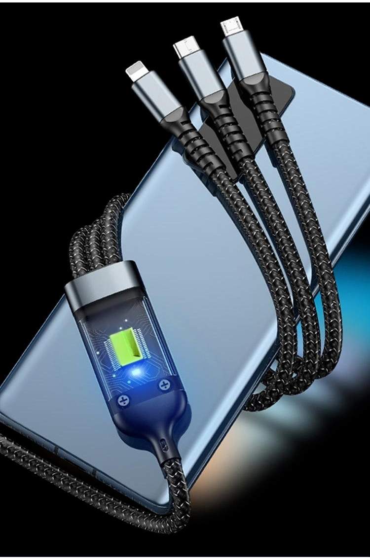 Nylon Braided Tear-Resistant [100W Ultra-Fast Charging]Transparent ...