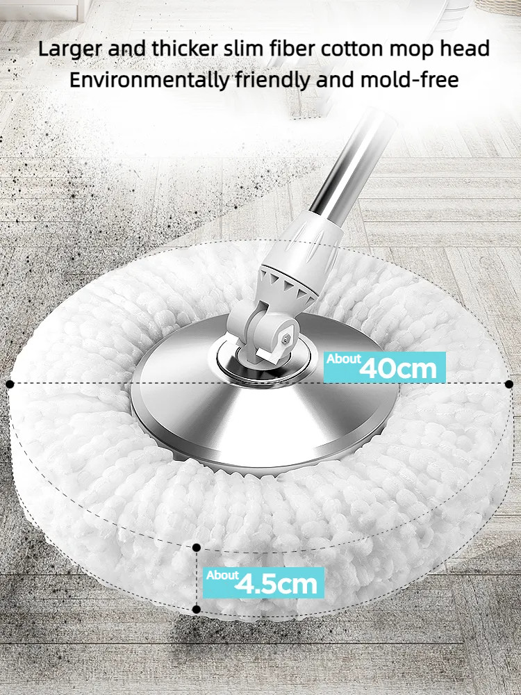Foot Press and Hand Press Spin Mop Bucket Set Four-Drive Mop Bucket ...