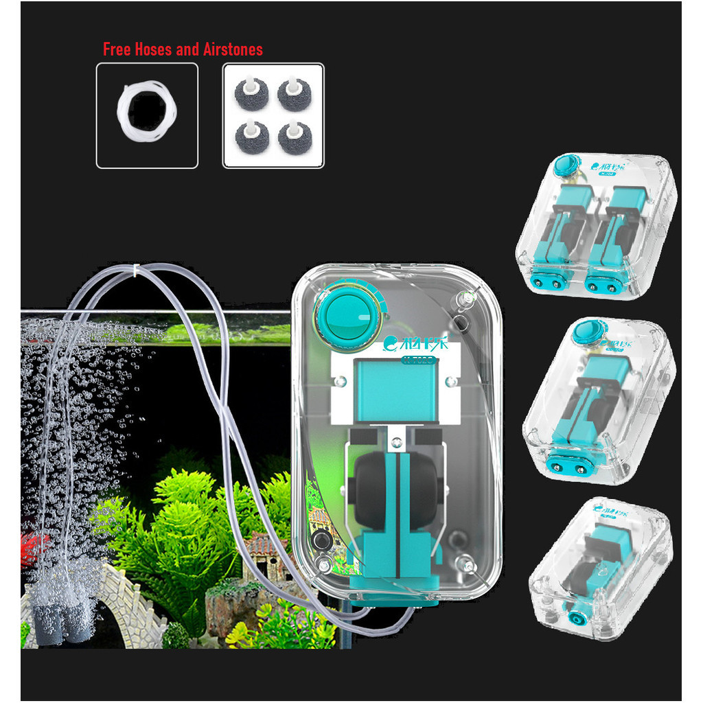 [NEW ARRIVAL] Aquarium Transparent Oxygen Pump Adjustable Air Pump ...