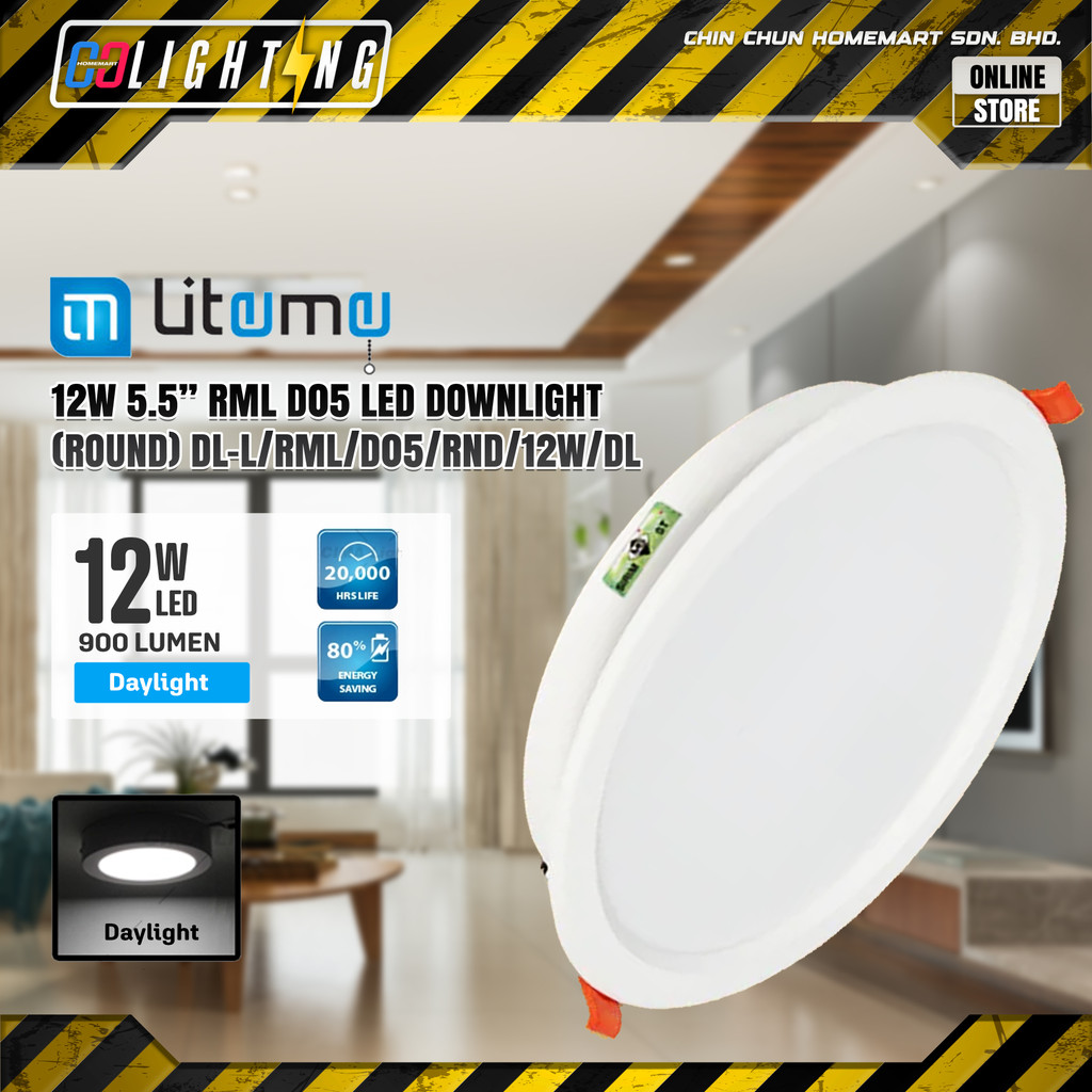 LITE ME RML D05 LED DOWNLIGHT [12W] 5.5" (ROUND) | Shopee Singapore