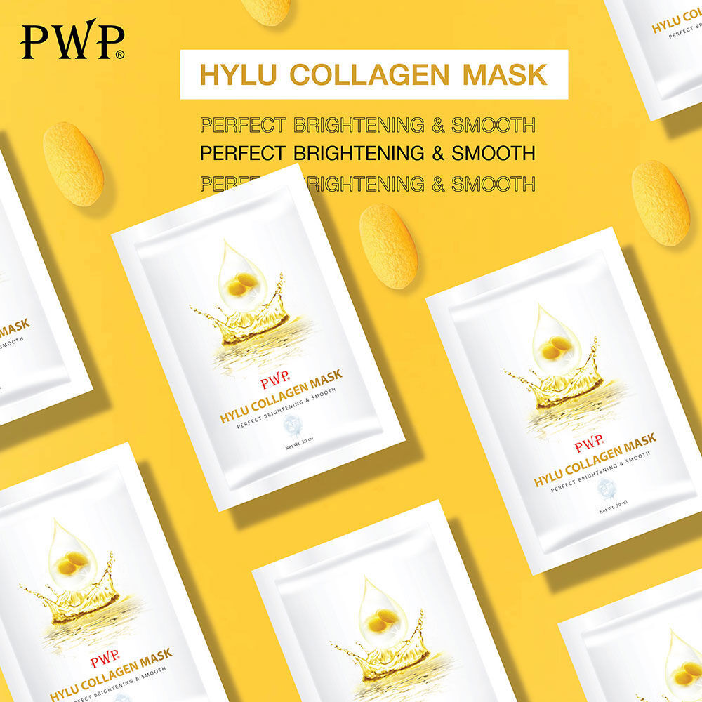 PWP Hylu Collagen Mask [30ml x 7pcs] พี ดับบลิว พี แผ่นมาสก์หน้า ...