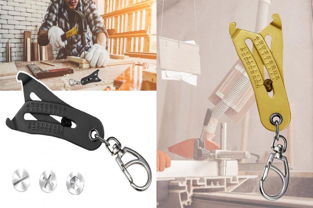 [doverywell] Dual Scale Thread Checker Keychain Bolt and Nut Identifier ...