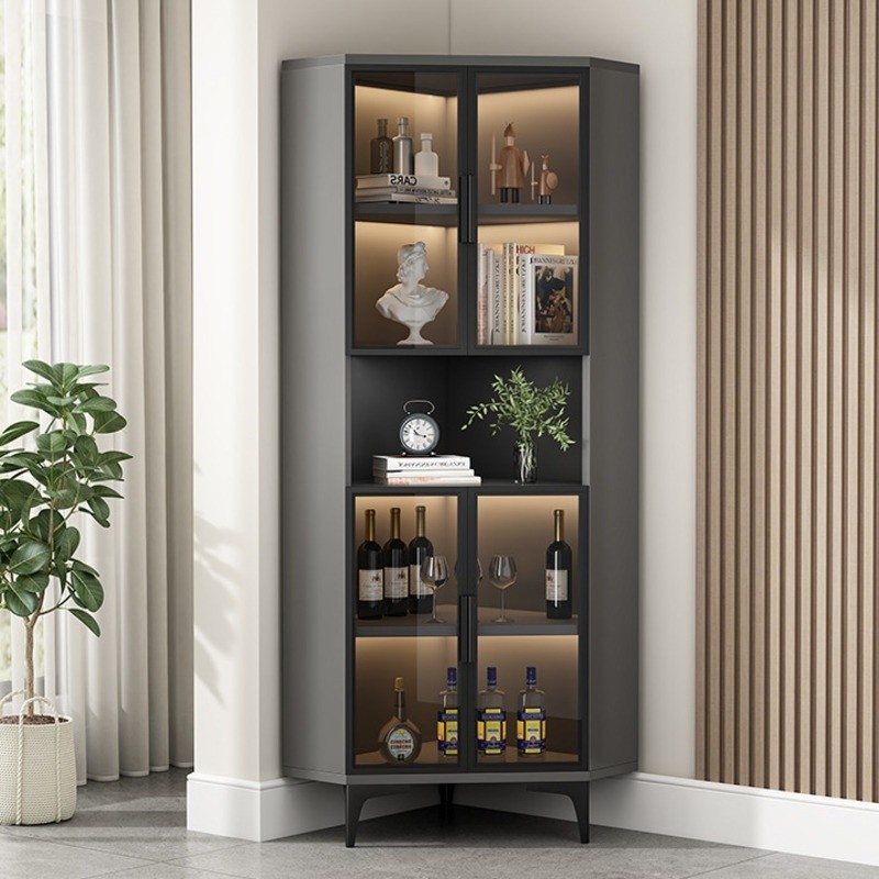 Living Room Corner Cabinets Wall Facing Triangular Cabinets Hallway ...